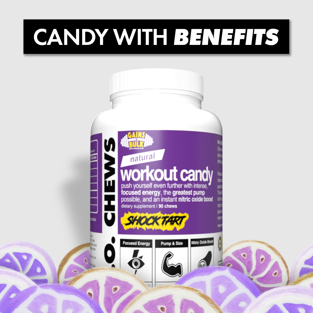 N.O. Chews, Workout Candy, by Gains in Bulk: The Science of Nitric ...
